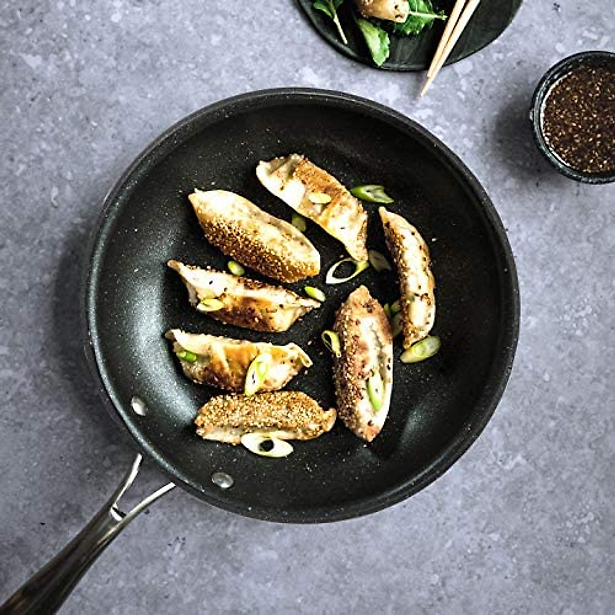 Granitestone Cookware 12” Nonstick Pan for Cooking & Frying, Mineral Enforced Egg Pan with Stay Cool Handles, Dishwasher Safe Cooking with No Warp Technology, 100% PFOA Free