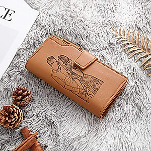 Personalized Wallets for Women, Custom Photo Wallet for Women Travel Wallet for Mom Wife Girls Grandma Mothers Day Gift, Custom Women Wallets for Birthday Anniversary Valentine's Day Graduation Gift (Style 10)