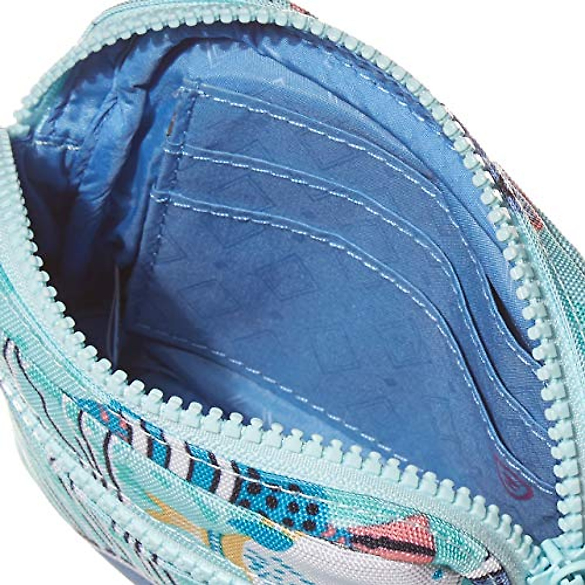 Vera Bradley Women's Recycled Lighten Up Reactive Convertible Belt Bag Sling Crossbody Bag, Paisley Wave Fish, One Size