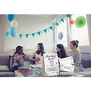 Toctose Advice for New Parents, Parenting Advice Card, Baby Shower Party, Tips for the Parents To Be，Includes a 5x7 Standing Sign and 25 4x6 Advice Cards(JYC038)