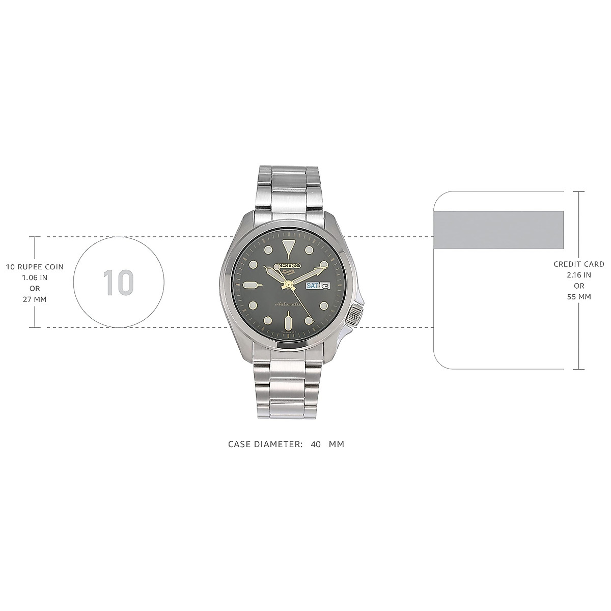 Seiko 5 Sports Automatic 100m Black Dial Watch SRPE57K1