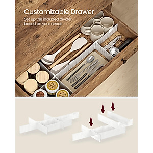 VASAGLE Coffee Bar Cabinet, Kitchen Storage Cabinet with Drawer, Farmhouse Cabinet Sideboard with Adjustable Shelf for Kitchen, Honey Brown UBBK341K01