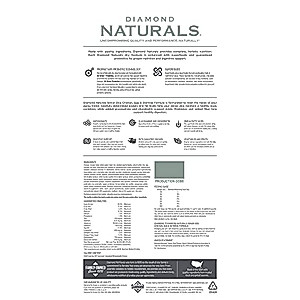 Diamond Naturals Senior Real Meat Recipe Natural Dry Dog Food With Real Cage Free Chicken, 35Lb