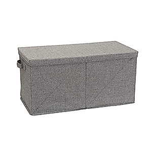 Household Essentials Jumbo Fabric Double Twist Box Storage Bin, X-Large, Grey