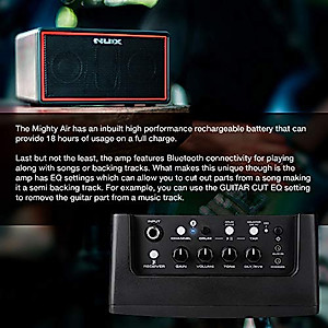 NUX Mighty Air Wireless Stereo Modelling Guitar/Bass Amplifier with Bluetooth,Mobile App