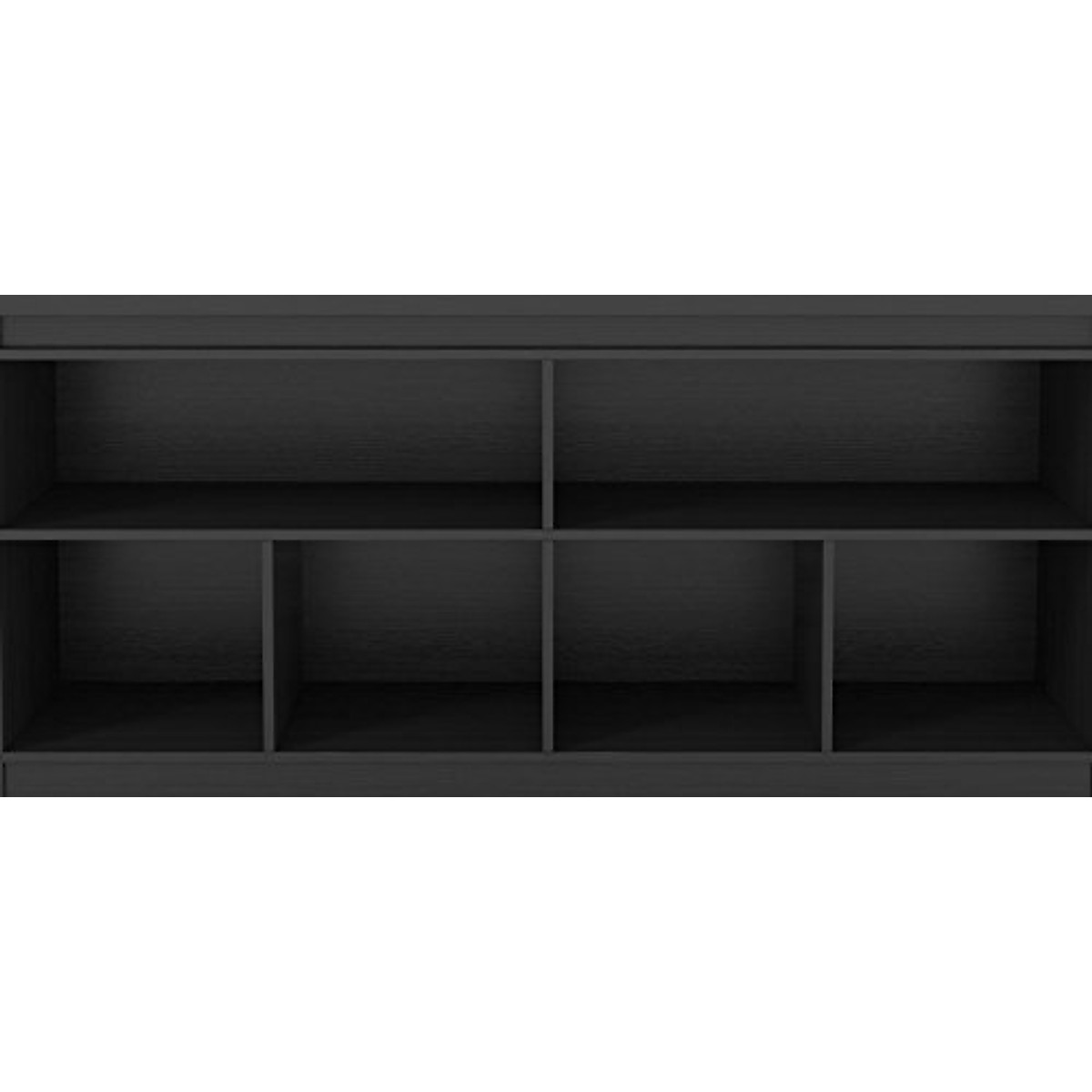 Manhattan Comfort Viennese Collection 6 Shelf Gloss Finished Long Buffet Cabinet/Dining Console with 4 Doors, 62.99" Inches, Black Matte