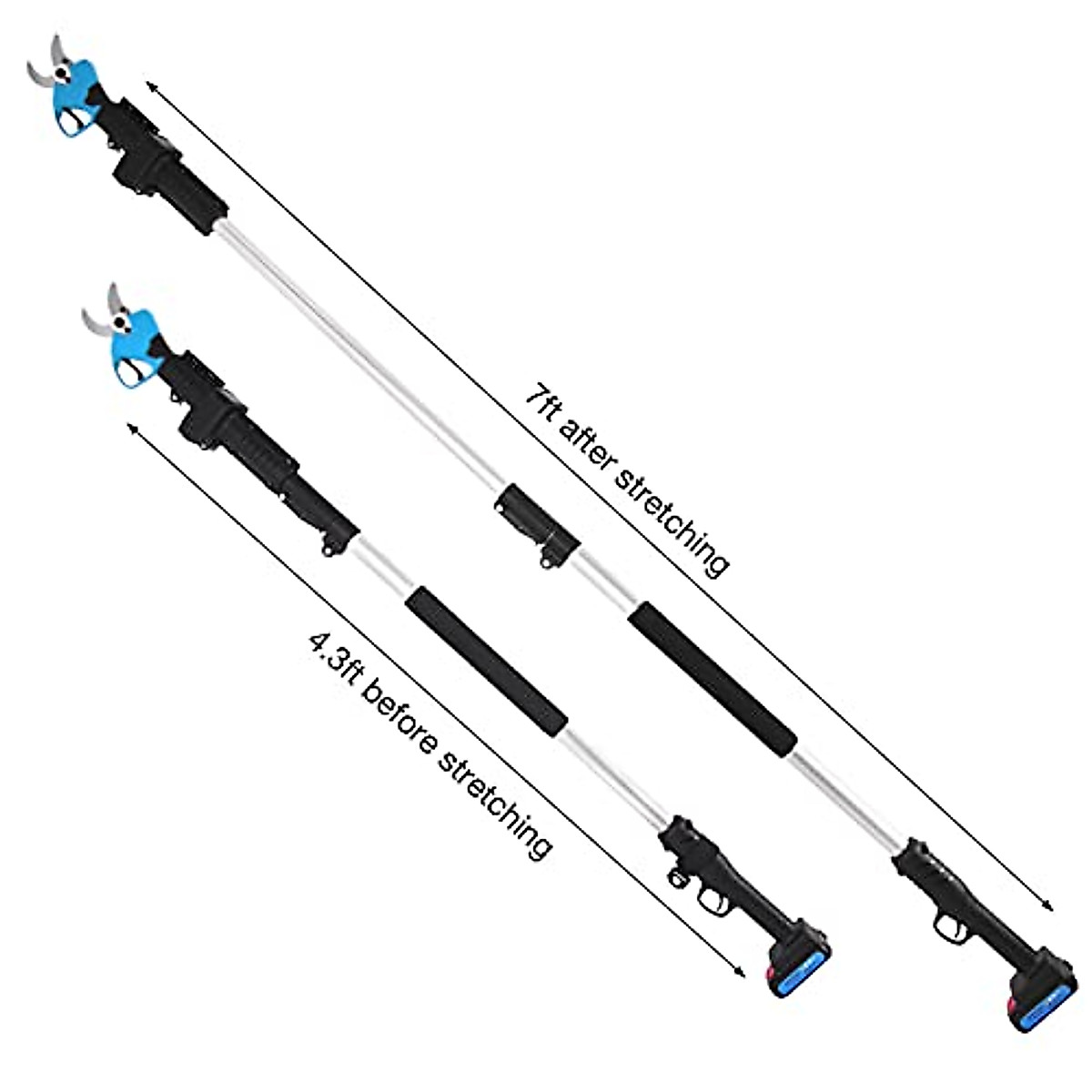 7.5ft Pole Pruner with 2Ah Lithium Battery, 1.5inch Electric Pruning Shears