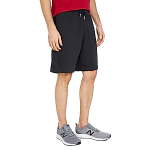New Balance Men's NB Essentials Stacked Logo Short, Black , Large
