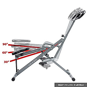 Sunny Health & Fitness Squat Assist Row-N-Ride™ Trainer for Glutes Workout with Online Training Video