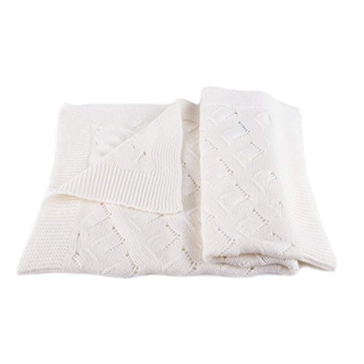Unisex Luxury 100% Cashmere Baby Blanket - 'White' - Hand Made in Scotland by Love Cashmere - RRP $300