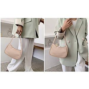 UTO Mini Purses for Women Ultra Soft Leather Vegan Lightweight Clutch Handbag Shoulder Bag Apricot