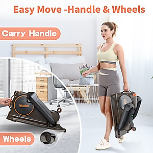 Niceday Under Desk Elliptical, Ellipse Leg Exerciser with Fully Assembled, Manual Quiet Seated Elliptical, 8 Adjustable Resistance, Bluetooth Foot Pedal Exerciser, Exerciser for Seniors