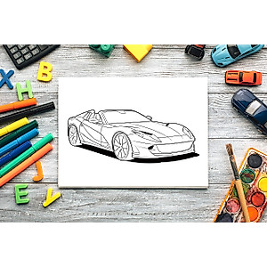 Dream Cars Coloring Book: A Collection of 40+ Cool Sports Cars, Supercars, and Classic Cars | Relaxation Coloring Pages for Kids, Adults, Boys, and Car Lovers