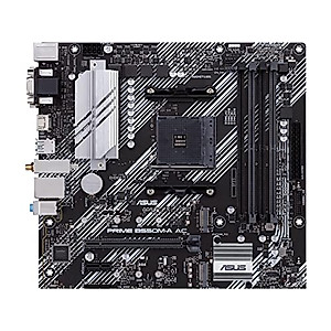 ASUS Prime B550M-A AC AMD AM4 (3rd Gen Ryzen™) Micro ATX Motherboard (PCIe 4.0, WiFi, ECC Memory, 1Gb LAN, HDMI 2.1/D-Sub, 4K@60HZ, Addressable Gen 2 RGB Header and Aura Sync)