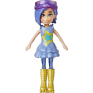Polly Pocket Travel Toy with 3-inch Doll and 18 Accessories, Puppy and Star-Themed Fashion Pack Playset