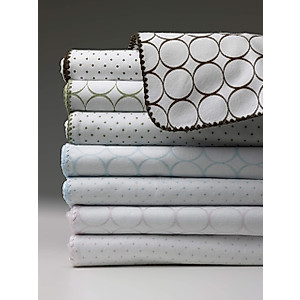 SwaddleDesigns Large Receiving Blanket, Ultimate Swaddle for Baby Boys, Girls, Softest US Cotton Flannel, Best Shower Gift, Made in USA, Pastel Blue Paisley (Mom's Choice Award Winner)