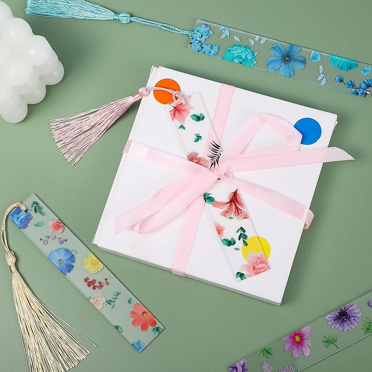 200 Pieces Bookmark Tassels, BetterJonny Handmade Silky Floss Soft Craft Mini Tassels Small Tassels with Loops for Bookmarks DIY Crafts Jewelry Making, 40 Colors