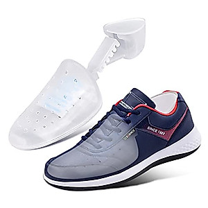 Price Xes Upgraded Plastic Shoe Stretcher, 1 Pair Practical Adjustable Length Shoe Tree, Shoe Display Insert for Women & Men (Storage Bin Design & 7 Way Adjustable), White