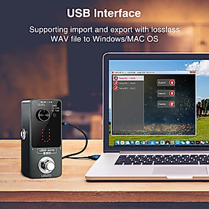 LEKATO Looper Pedal, Guitar Looper Pedal with 9V 0.6A Pedal Power Supply Adapter, Guitar Effect Looper Pedal with SYNC & Tuner Function Looper Pedal for Electric Guitar 3 Loops 18 Minutes Record Time