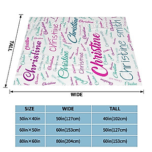 XJone Custom Personalized Baby Blanket with Name for Girls, Customized Floral Baby Name Blankets for Infants Newborns Babies