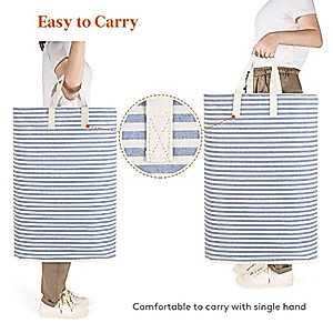 Lifewit 72L Pink Freestanding Laundry Hamper, Bundle with 72L Blue Laundry Hamper