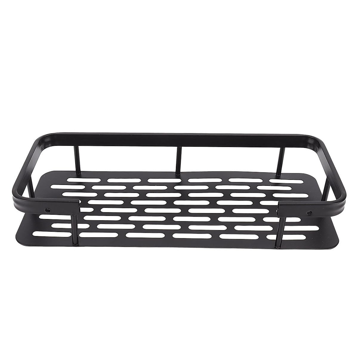 Enforose Single Tier Shower Caddy,Aluminium Rustproof Sticker Installation Shower Shelf,Bathroom Organizer for Inside Shower Rack (Black)