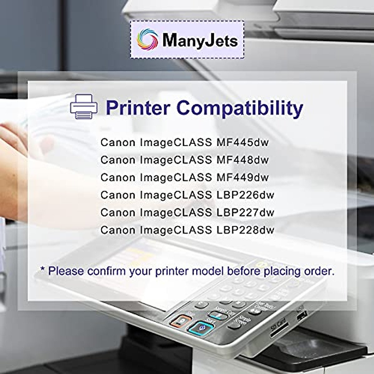 ManyJets 057 Compatible Toner Cartridge Replacement for Canon 057 057H CRG-057 CRG-057H Black Work with Canon ImageCLASS MF445dw LBP226dw MF448dw LBP227dw MF445 LBP228dw MF449dw Printer (Black,2-Pack)
