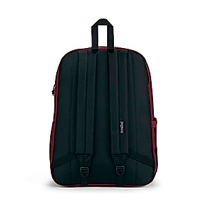 JanSport Superbreak Plus Backpack - Work, Travel, or Laptop Bookbag with Water Bottle Pocket, Russet Red