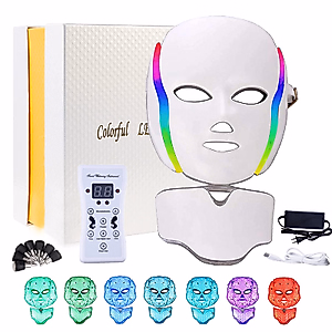 Led Face Mask, Farsaw 7 Colors Led Light Mask Beauty Machine