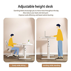 Adjustable Height Desk，Standing Desk，Laptop Table，Adjustable Desk For Kids，Children's Workstation，Sit To Stand Desk,Lift Desk,Study Table,Home Office Table,Kids Study Desk ( Color : White , Size : 80*