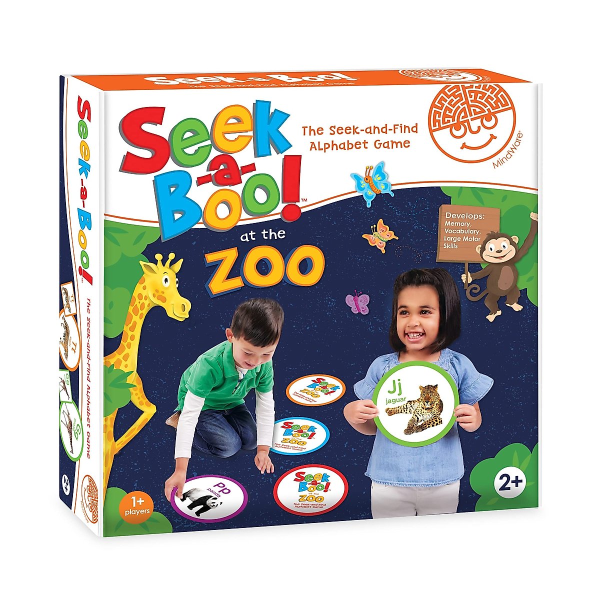 MindWare Seek-a-Boo! at The Zoo The Seek-and-Find Alphabet Matching Game - Fun Toddler Games Ages 2-4 - Improves Memory, Vocabulary and Letter Recognition