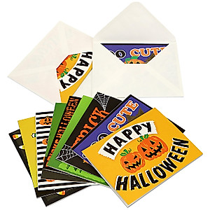 JOYIN 72 Pcs Halloween Holiday Festive Greeting Cards for Halloween Party Supplies and Party Favor, Trick or Treat Invitations and Birthday Gift