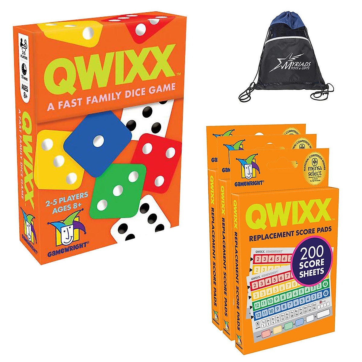 Qwixx with 600 Replacement Score Pads