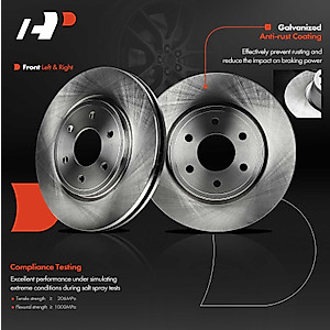 A-Premium 11.65 inch (296mm) Front Vented Disc Brake Rotors Compatible with Select Nissan and Suzuki Models - Frontier 2005-2022, Pathfinder 2004-2012, Xterra 2005-2015, Equator 2009-2012, 2-PC Set