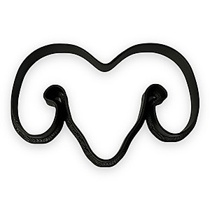 Ram Head Cookie Cutter with Easy to Push Design, for Baby Showers, Work Events, and Birthday Celebrations (4 inch)