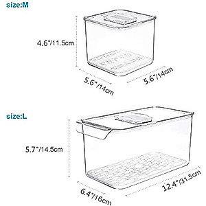 SANNO Produce Saver Containers for Refrigerator, Food Fruit Vegetables storage Produce Saver Vegetable Fruit Containers Fridge Food Storage Produce Saver Container
