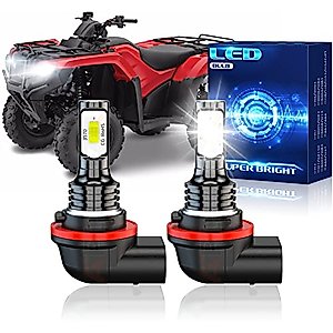 APLJZHZQ Replacement For 2014-2022 Honda Rancher TRX420 TRX500 LED Headlight Bulbs Accessories,34901-HR3-A21 LED Headlight Bulbs Combo,6000K Cool White,High Qulity Chips,Plug and Play,IP67,Pack of 2