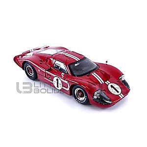 Shelby Collectibles SC423 1967 Ford GT MK IV #1 Red LeMans Winner 24 Hours 1/18 Diecast Model Car