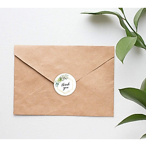 500 Pcs/Roll 1.5inch Thank You Stickers with Flowers Holiday Envelope Adhesive Sticker Craft Stickers Scrapbooking Decorative Sealing Stickers for Christmas Gifts, Wedding, Party