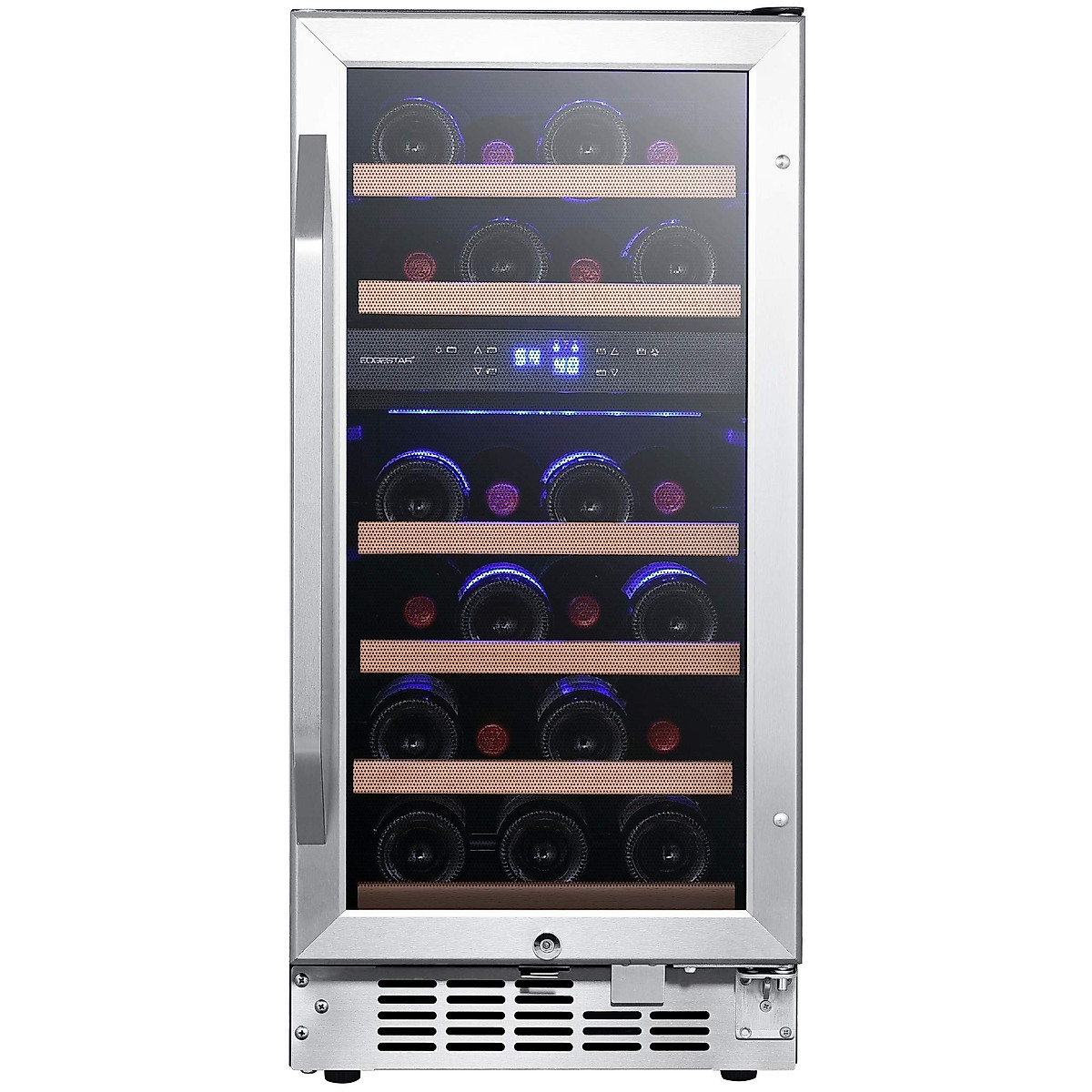 EdgeStar CWR263DZ 15 Inch Wide 23 Bottle Built-In Wine Cooler with Dual Cooling Zones