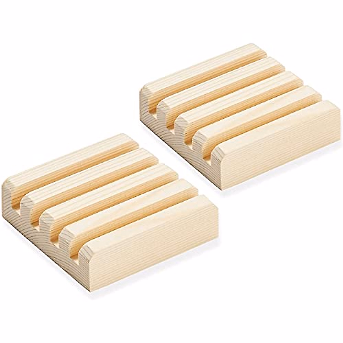 Juvale Coaster Holders - 2-Pack Coaster Display Stand Hold Up to 4 Coaster, 3.9-Inch Wood Coaster Holder Fit Square Round Coaster, for Kitchen, Dining Table, Home Decoration, Housewarming Gift