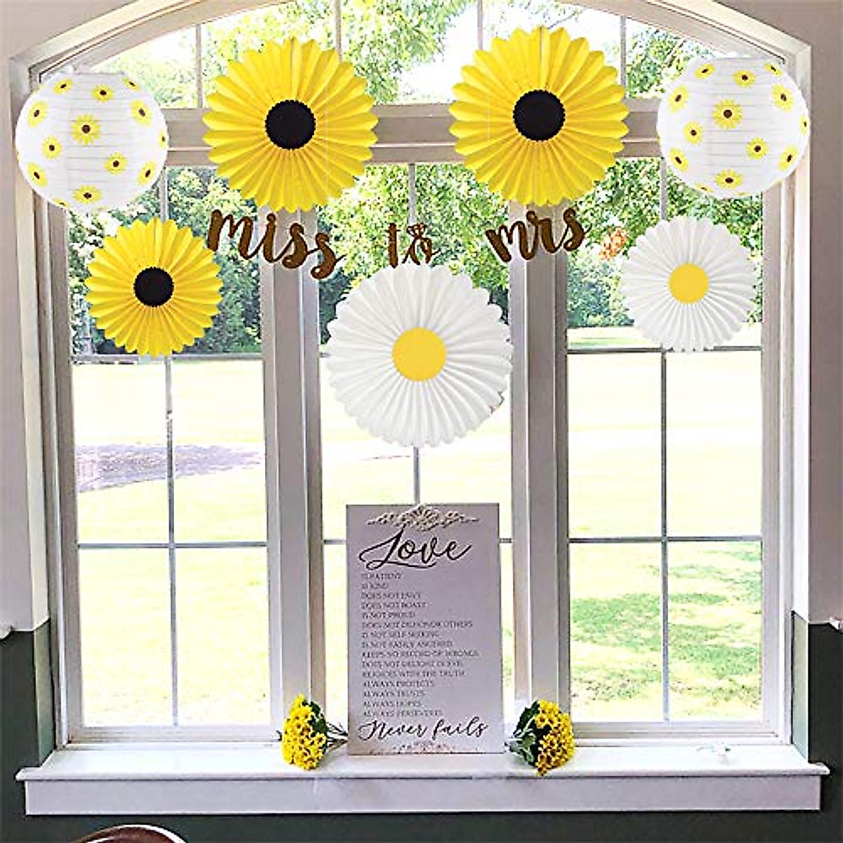 CHRORINE Sunflower Party Decorations, Sunflower Birthday Party Baby Shower Bridal Shower Wedding Decorations, Baby Shower Birthday Party Supplies