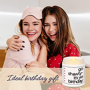 Petalsun Happy Birthday Candle, Birthday Candle for Women, Funny Birthday Gifts for Women, Birthday Gifts for Her, Handmade Lavender Natural Soy Wax Candle