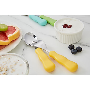 ANNOVA Kids Silverware 6 Pieces Set Children's Flatware - Stainless Steel Cutlery - 3 x Safe Forks, 3 x Dinner Spoons - Toddler Utensils Without Knives for Lunch Box BPA Free (Mix)