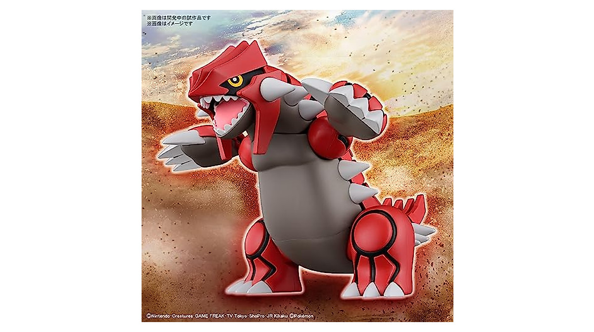 Pokemon Groudon Model Kit by Bandai - Collectible Plamo Series
