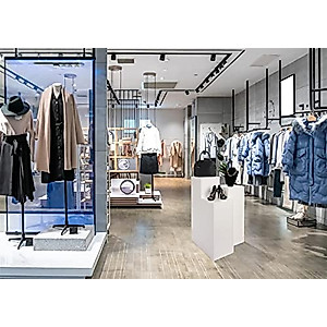 Displays2go, Rectangular Museum Display Cube, Laminated Particle Board & Melamine Construction – White Finish (WDCUBEWHT4)