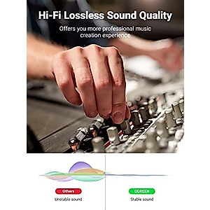 UGREEN 3.5mm to 1/4 Adapter 2 Pack 3.5mm 1/8 Male to 6.35mm Female Audio Jack Plug Converter Headphone Adapter for Speaker Headphone, Guitar, Digital Piano