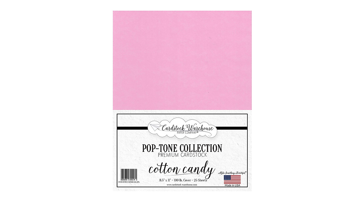 Premium Cotton Candy Pink Cardstock - 100lb Matte Finish