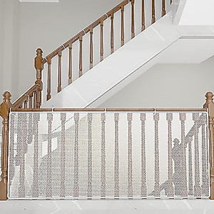 Askfairy Children's Stairs Netting, 118"X31"Balcony, Patios and Railing Stairs Netting,Sturdy Mesh Fabric Material