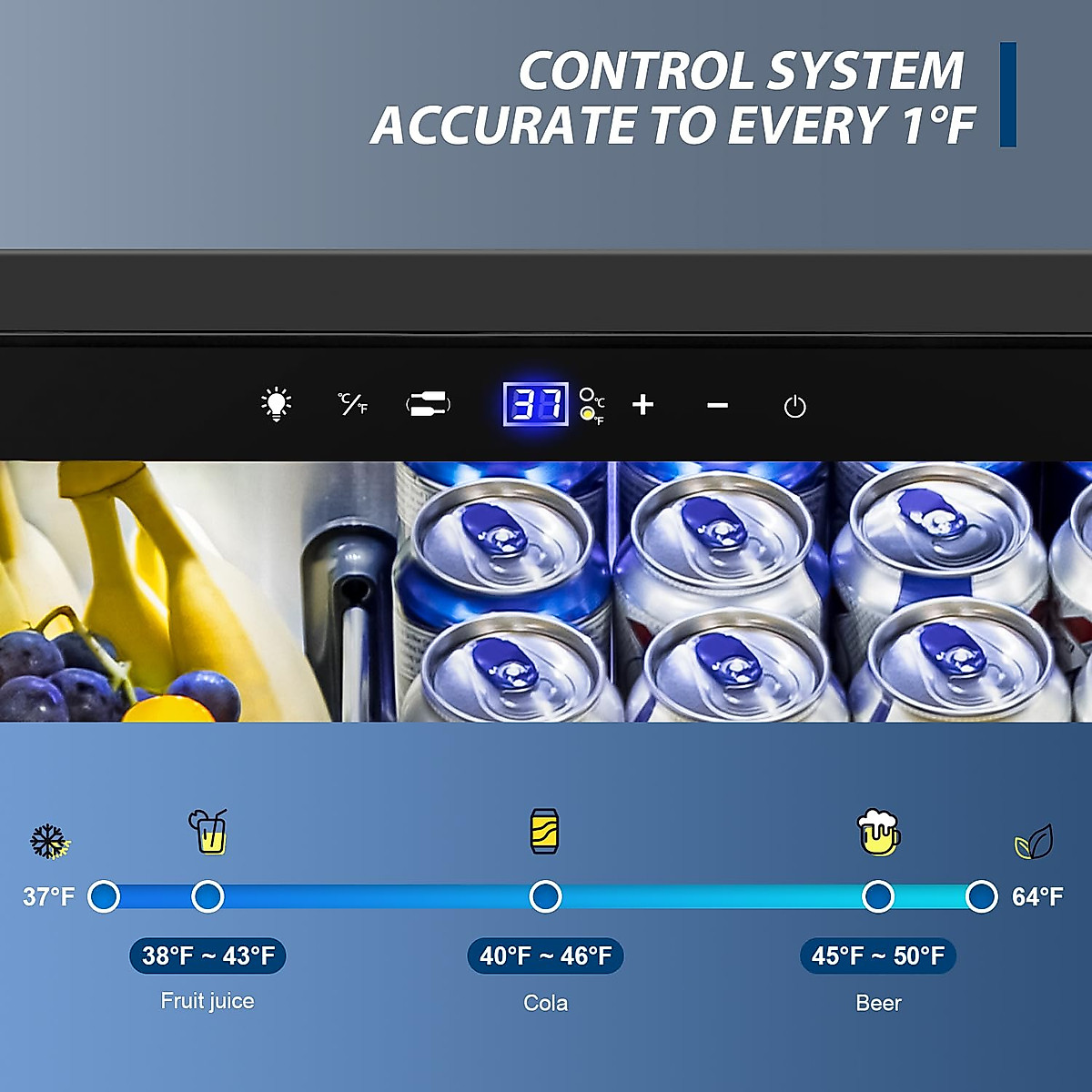 Tylza Under Counter Drawer Fridge 24 Inch, Built-in/Freestanding Beverage Refrigerator for Home and Commercial Use, Stainless Steel Material, Fast Cooling, Low Noise, Black